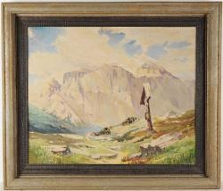 SEIDEL Emory P. (1881-1954), Alpenlandschaft mit Marterl, numero di ...